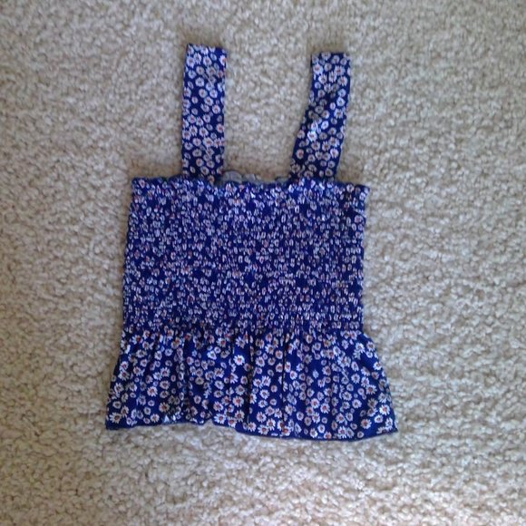 Urban Outfitters Tops Uo Demi Smocked Peplum Tank Top Poshmark